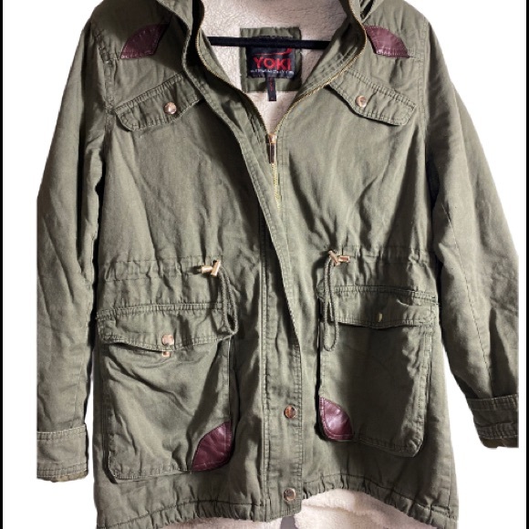 Yoki | Jackets & Coats | Yoki Olive Green Utility Hooded Jacket | Poshmark